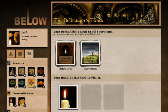 Below (Chris Gardiner) – Emily Short's Interactive Storytelling